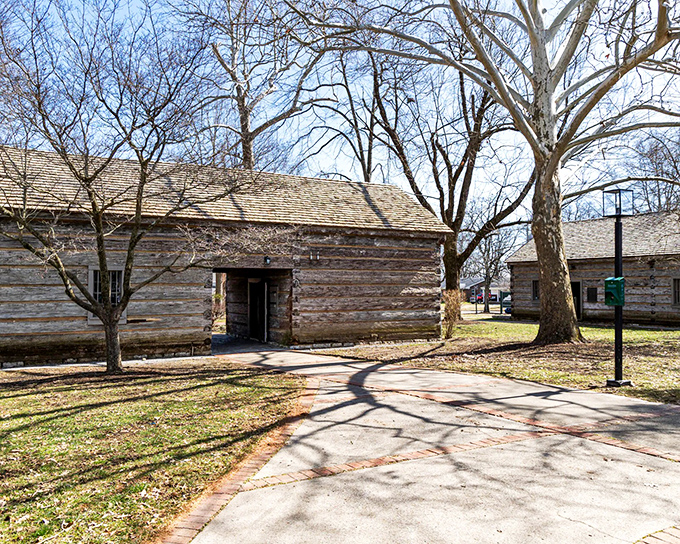 These rustic log cabins at Constitution Square Historic Site aren't just Instagram backdrops&mdash;they're where Kentucky's statehood story began, no filter needed.
