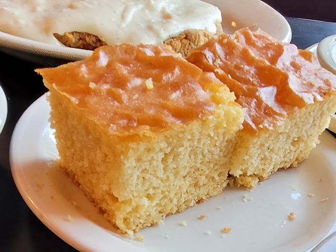 Golden cornbread that doesn't need to be fancy to be perfect&mdash;just sweet enough to make you question whether it's a side or dessert. 