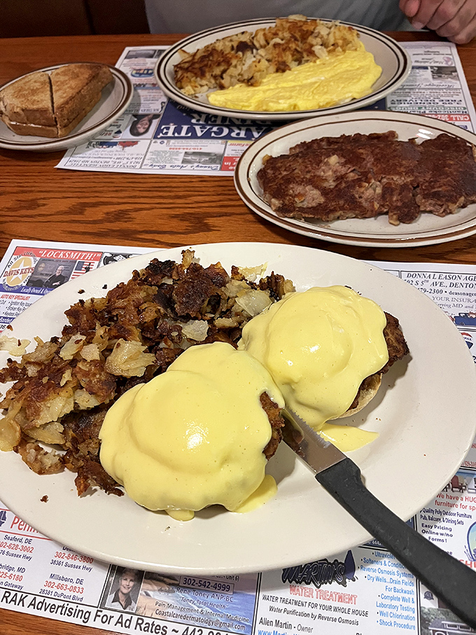 Eggs Benedict gets the Delaware treatment with crab cakes replacing Canadian bacon&mdash;a morning indulgence worth setting the alarm for.