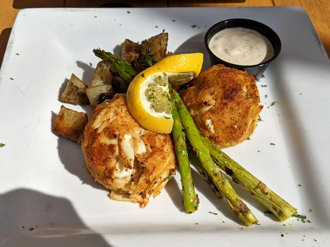 These crab cakes have more lump meat than filler, a rare phenomenon that deserves its own National Geographic special.