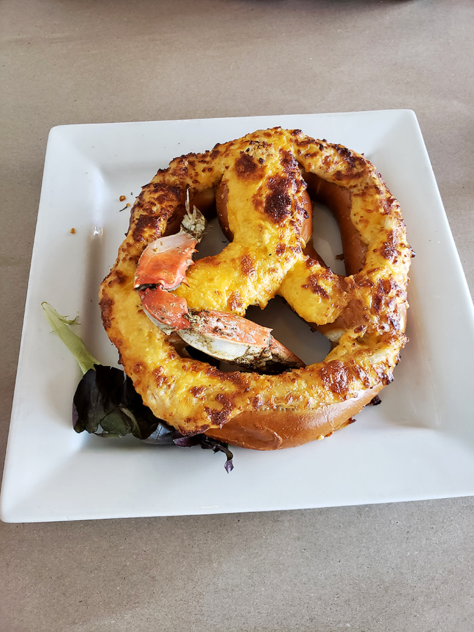 The Crabby Pretzel: where soft pretzel meets crab meat in a union so perfect, it should have its own national holiday. 