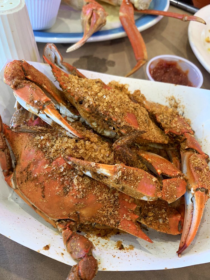 Seasoned to perfection and ready for battle&mdash;these crabs aren't just food, they're an interactive dining adventure.