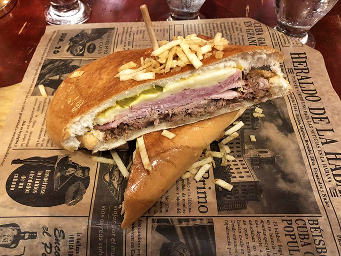 The Cuban sandwich arrives like a well-structured argument&mdash;layers of evidence proving that simplicity, when done right, is the ultimate sophistication.