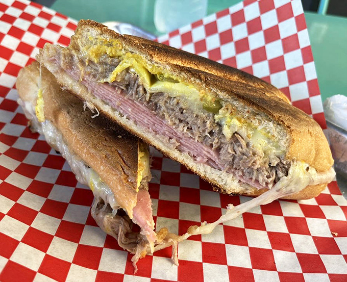 The Cuban sandwich &ndash; pressed to perfection with ham, roasted pork, and pickles &ndash; is Tampa's edible handshake, and this one's firm and friendly.