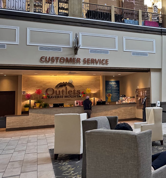 Customer Service looks more like a boutique hotel lobby, because apparently bargain hunting deserves five-star treatment now.