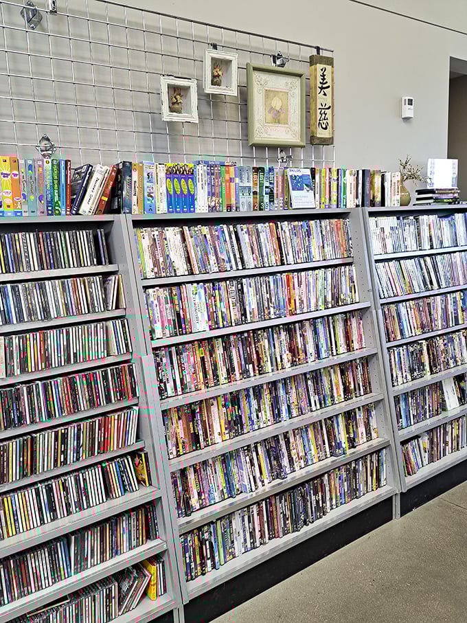 The DVD section: Netflix before streaming was cool. Find that obscure film you've been dying to see since 1997.