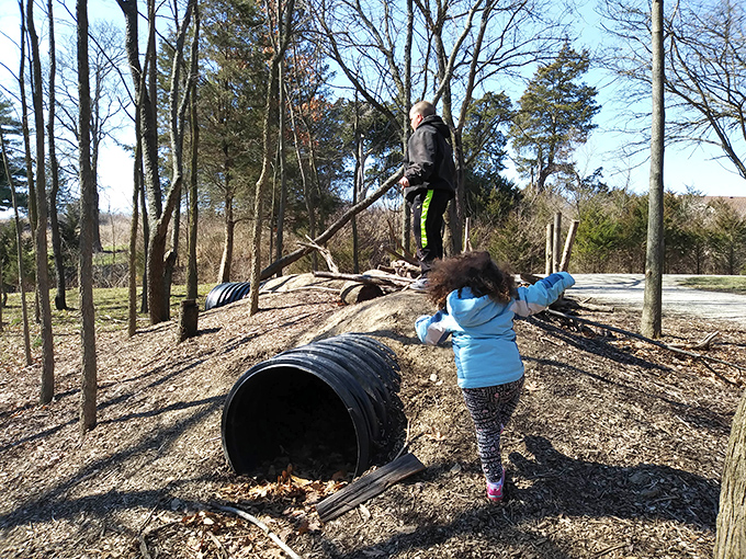 Natural playgrounds beat video games every time&mdash;this little explorer knows the best entertainment doesn't require batteries or Wi-Fi.