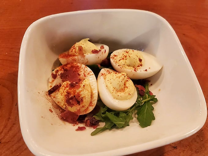 Deviled eggs that would make your grandmother simultaneously proud and suspicious that you stole her secret recipe.