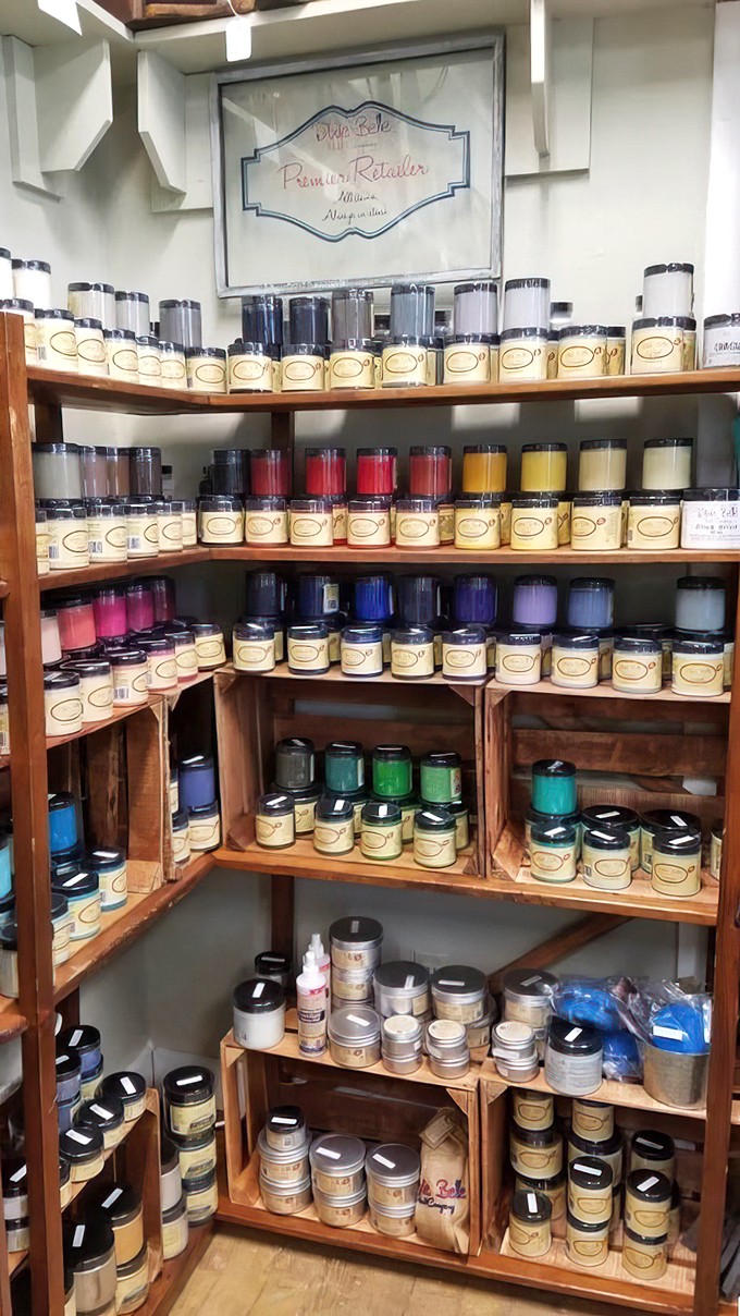 A rainbow of Dixie Belle paints awaits DIY enthusiasts. Before Pinterest, people actually had to leave the house to find inspiration.