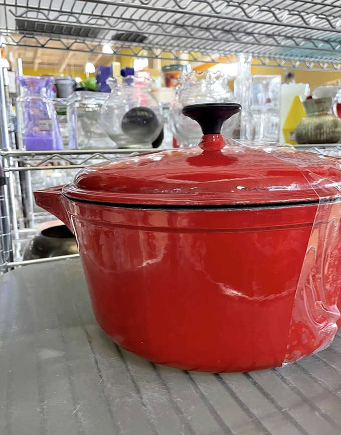 That gleaming red Dutch oven isn't just cookware—it's Sunday dinners, family recipes, and decades of potential meals for under $10.