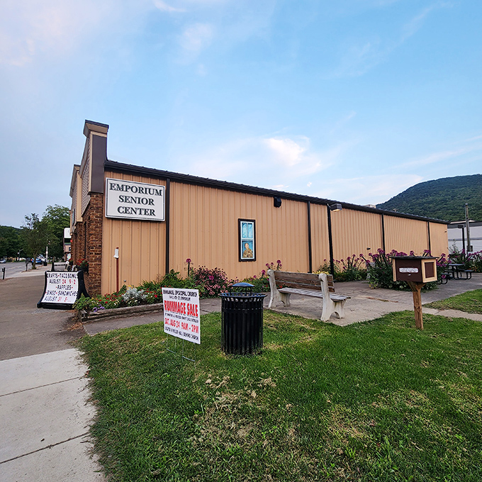 The Emporium Senior Center proves that good times don't retire when you do, offering a gathering spot with mountain views included at no extra charge.