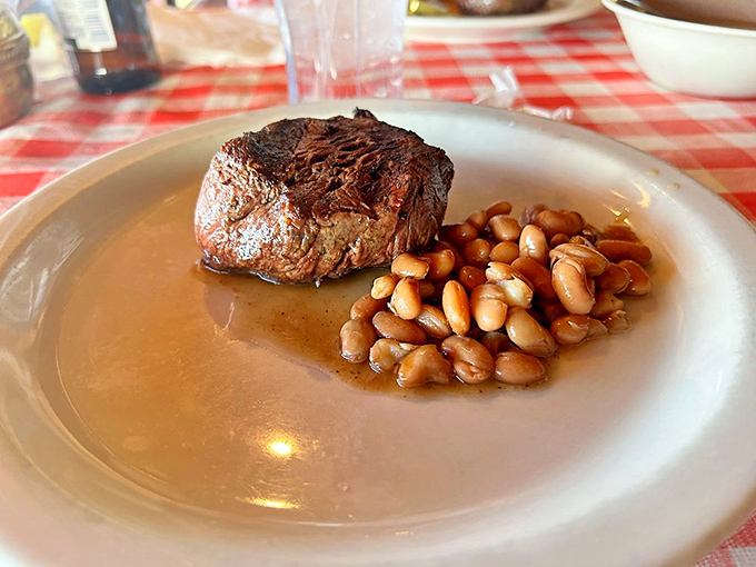 That filet mignon sits beside cowboy beans like royalty mingling with the common folk&mdash;both equally deserving of your attention.