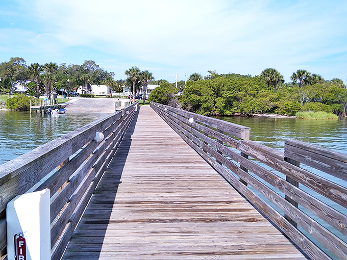 This wooden boardwalk isn't just a path&mdash;it's the gateway to adventure, connecting Sebastian's neighborhoods to its greatest asset: the water.