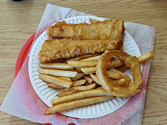 The classic that launched a thousand ships. Perfectly battered fish alongside those thick-cut chips&mdash;a duo that's stood the test of time for good reason.