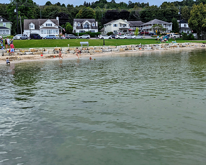 The beach at Fish Creek offers that rare combination &ndash; water warm enough to swim in and views pretty enough to make you forget your phone exists.