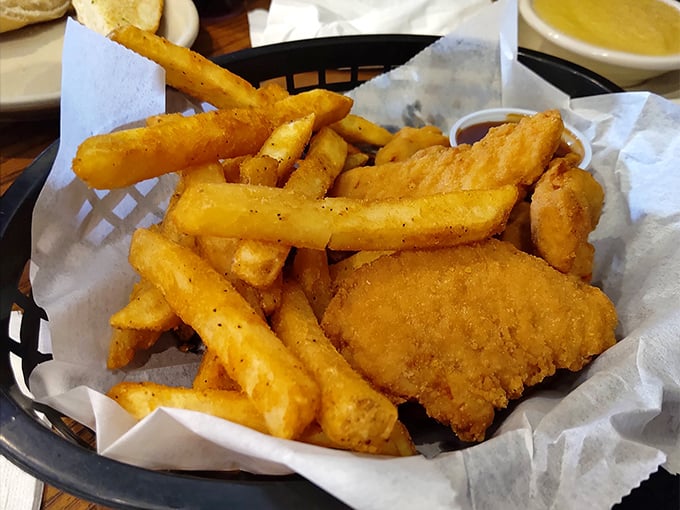 Golden fries and crispy fish that would make a British pub jealous. Diet plans come here to die happy deaths.