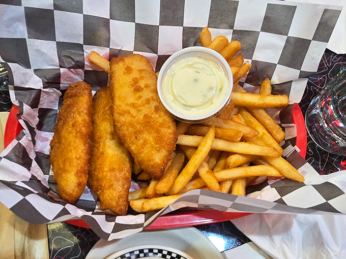 Golden-battered fish and perfectly crisp fries &ndash; proof that simplicity, when done right, is culinary poetry.