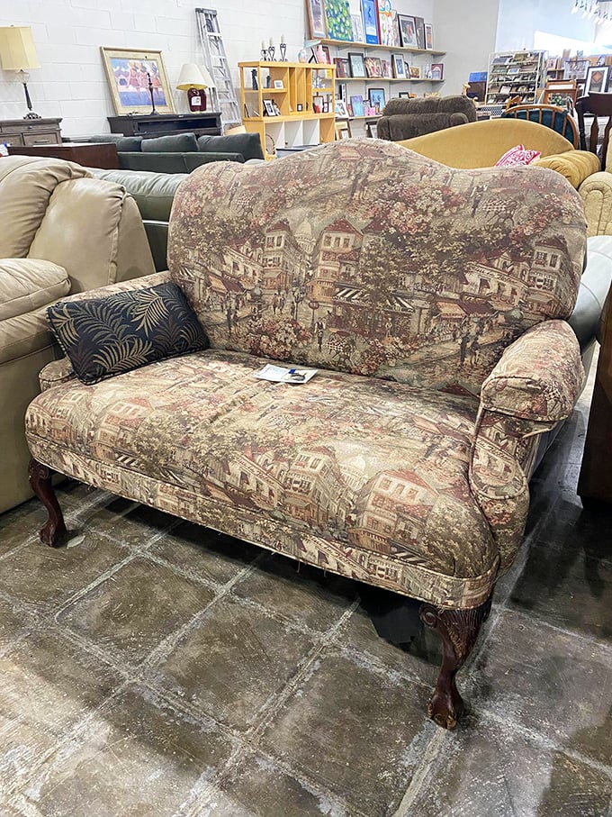 This loveseat tells stories of European villages and afternoon tea. Perfect for pretending you're sophisticated while binge-watching reality shows.