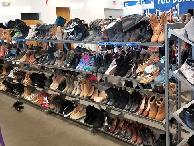 Shoe heaven or footwear museum? Either way, these shelves tell stories of walks taken, dances danced, and adventures waiting for new feet.