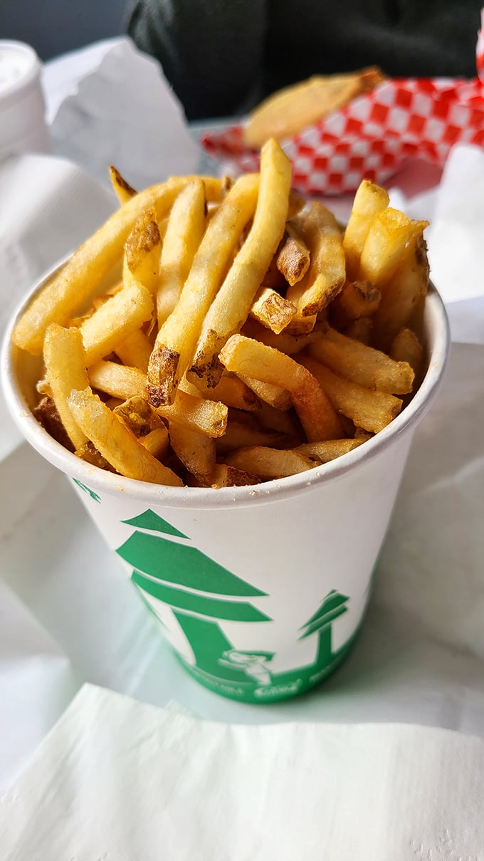 These aren't just french fries; they're golden potato wands of happiness with those perfect little crispy bits that make you fight for the last one.