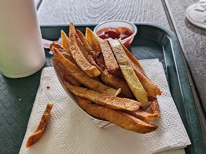 Hand-cut fries that actually taste like potatoes! Remember those? Each golden stick is a crispy tribute to simplicity done right.