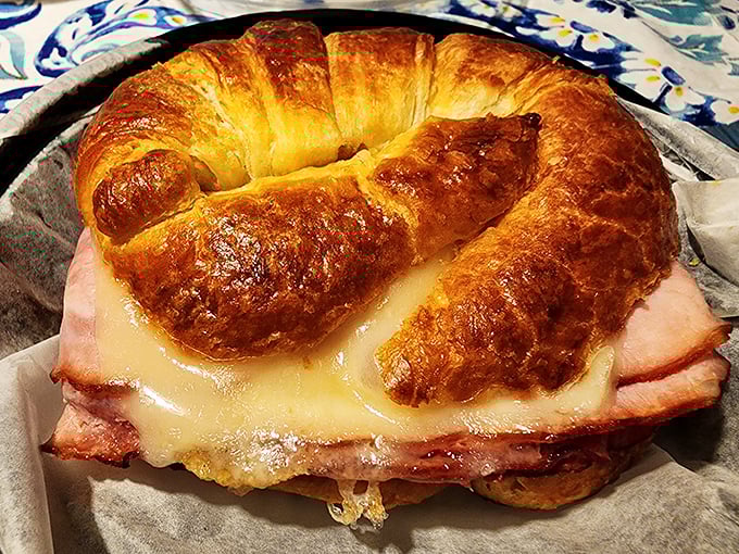 The ham and cheese croissant that launched a thousand diet cheat days. Worth every glorious, melty calorie.