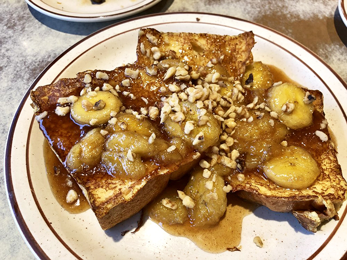 This isn't just French toast&mdash;it's a tropical vacation with bananas and macadamia nuts performing a sweet symphony on your taste buds.