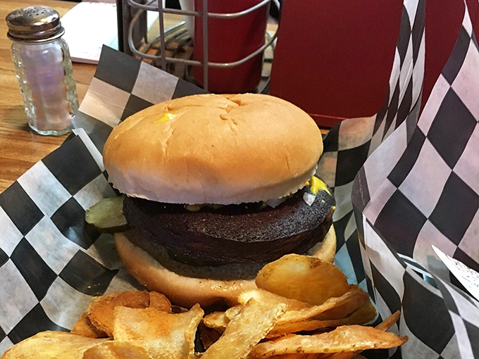 Behold the burger that launched a thousand road trips &ndash; thick, juicy, and demanding both hands and several napkins.