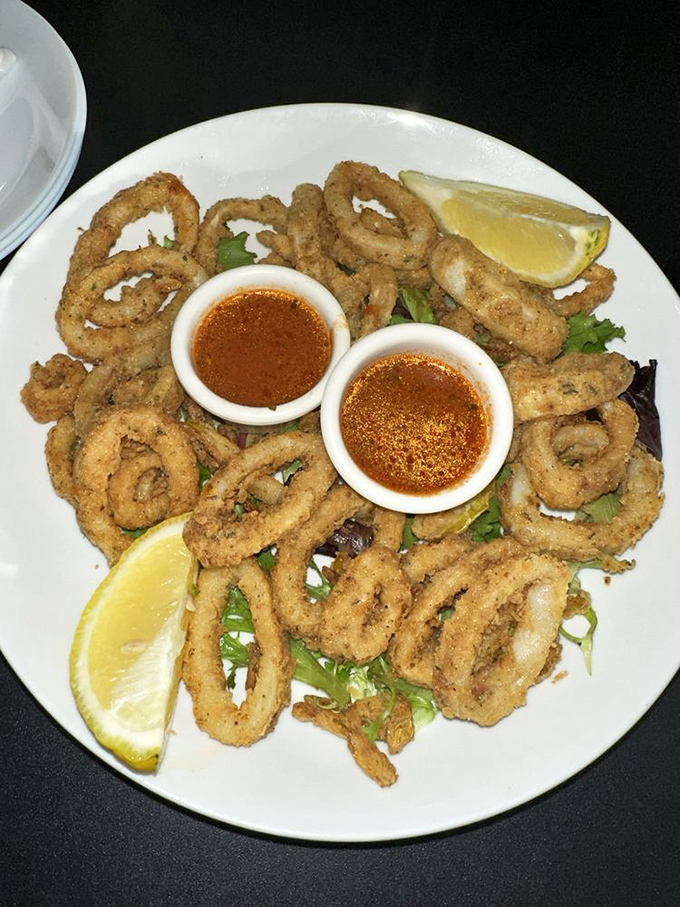 These golden rings of calamari could make even the pickiest eater reconsider their stance on tentacles.