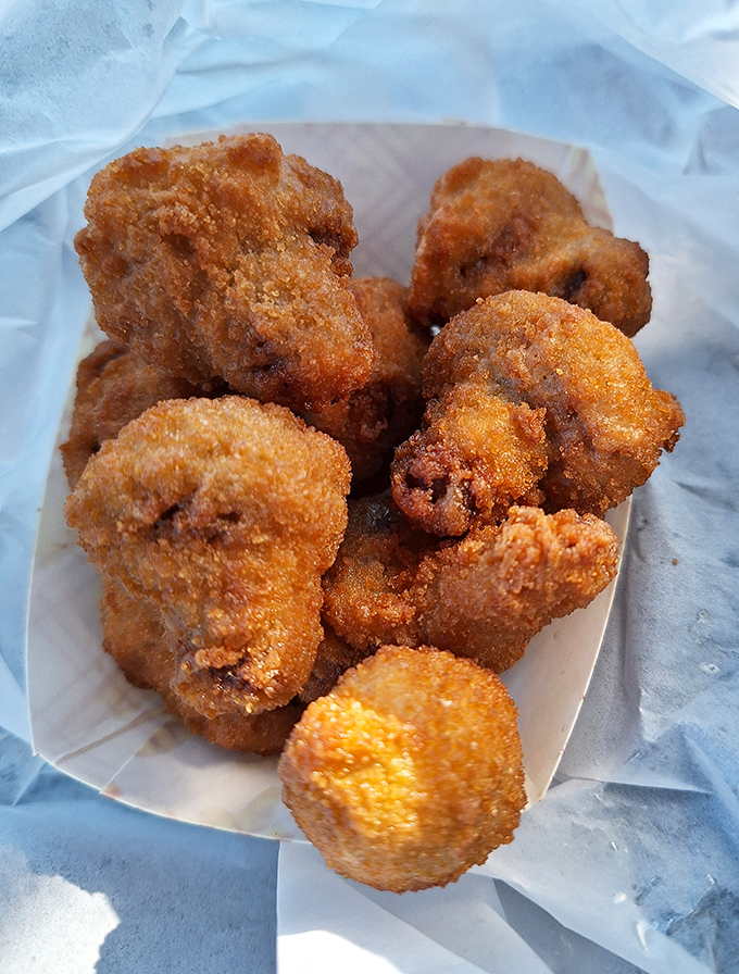 These golden mushroom nuggets aren't trying to be healthy &ndash; they're trying to be delicious. Mission accomplished.