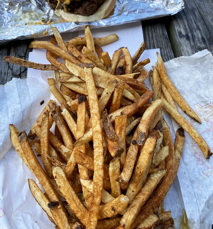 Fresh-cut fries with personality&mdash;some crispy, some tender, all delicious. These aren't uniform factory fries; they're potato personalities.