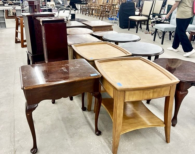 Furniture that's seen more dinner conversations than a family therapist, now waiting for your home's next chapter to begin.