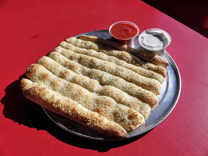 Garlic breadsticks that strike the perfect balance between crisp exterior and pillowy interior&mdash;the kind worth driving across state lines for.
