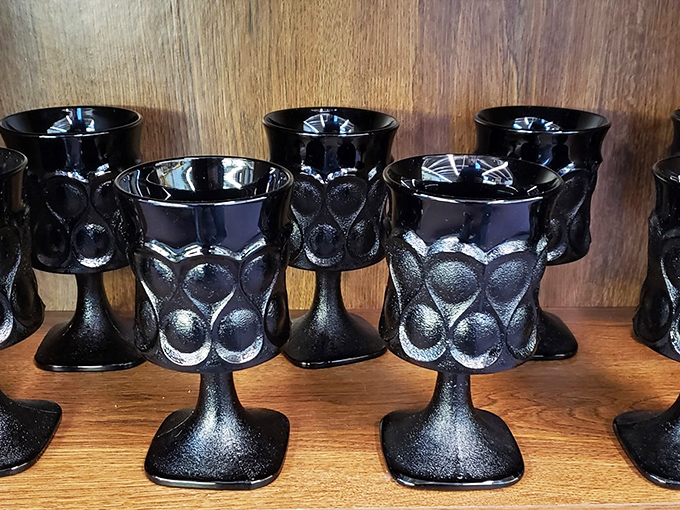These midnight-black goblets aren't just glassware&mdash;they're vessels for transforming your Tuesday night wine into a medieval feast experience.