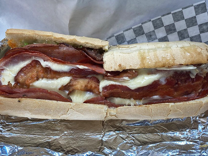 Not just a sandwich but an event&mdash;layers of meat and melted cheese creating what can only be described as an Italian masterpiece.