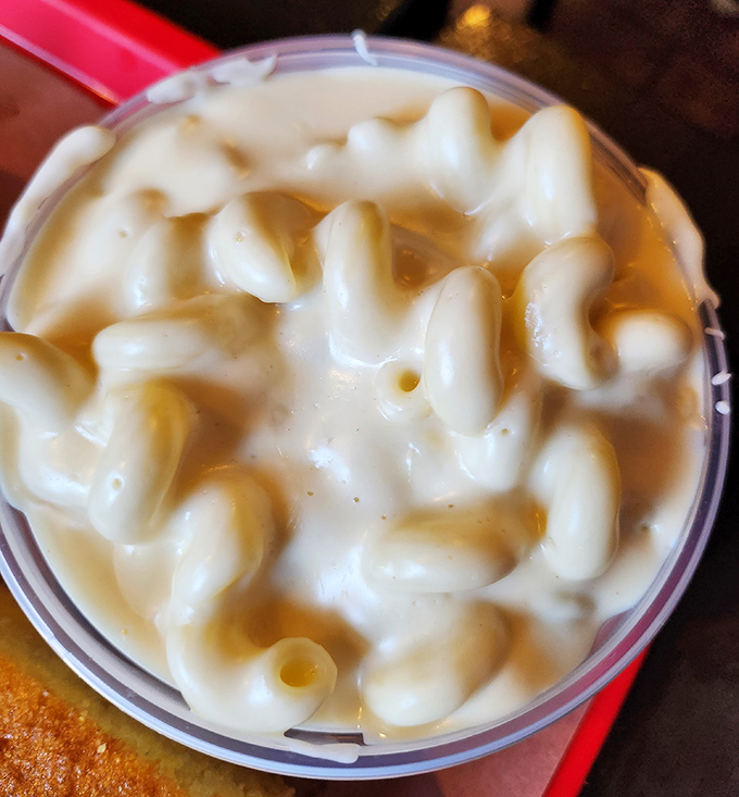 Mac and cheese so creamy and indulgent it should require a permission slip from your cardiologist before ordering.