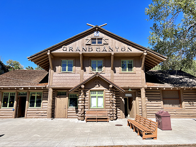 This isn't just any train station&mdash;it's America's most authentic log depot. Like walking into a Western movie set that happens to sell real tickets. 