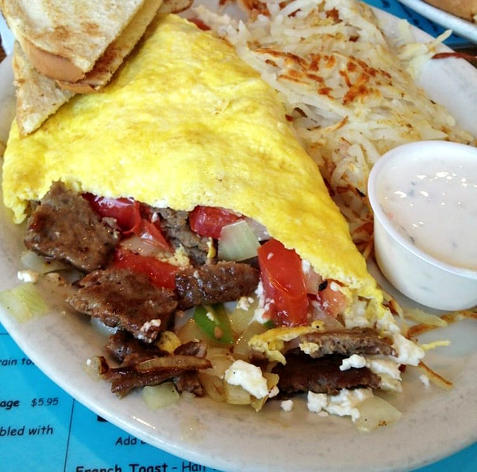 This Greek omelet proves that breakfast can be both hearty and sophisticated without trying too hard.