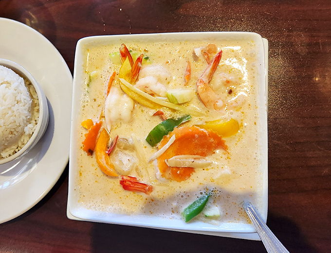 This coconut curry is like a warm hug from Thailand&mdash;vibrant vegetables swimming in a silky broth that's both comforting and exciting.