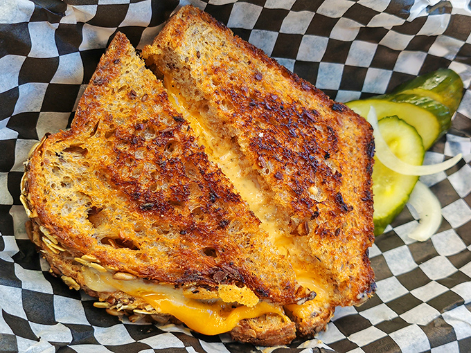 The humble grilled cheese elevated to art form. Wisconsin's dairy farmers didn't spend generations perfecting their craft for anything less than this melty masterpiece.