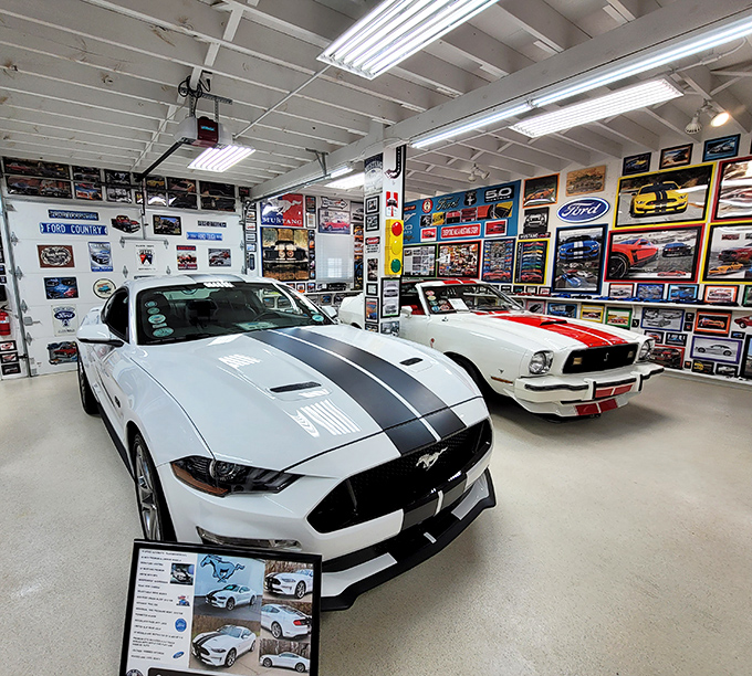 Car enthusiasts, prepare to drool! This pristine collection of American muscle would make even the most dedicated Tesla owner reconsider their life choices.