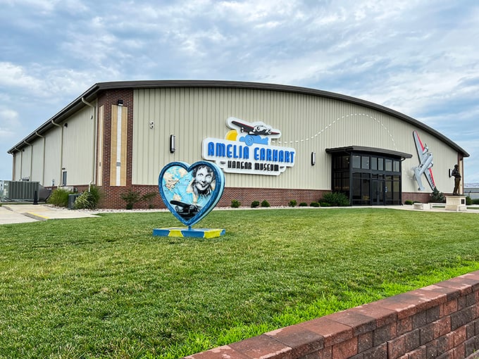 The Amelia Earhart Hangar Museum celebrates Atchison's high-flying daughter with exhibits that inspire without inflating admission prices.