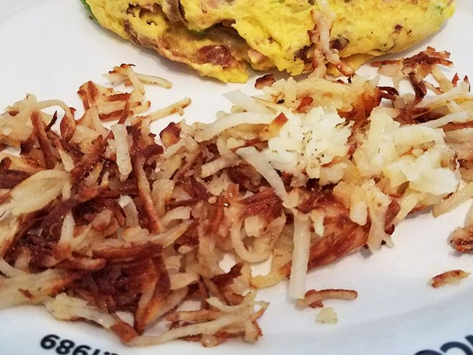 These hash browns achieved that perfect golden crisp that makes you wonder why anyone bothers eating potatoes any other way.