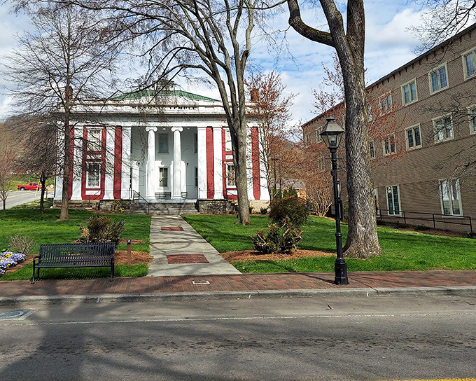 The Hawkins County Courthouse stands as a stately reminder that some institutions, like a perfect biscuit recipe, improve with age.