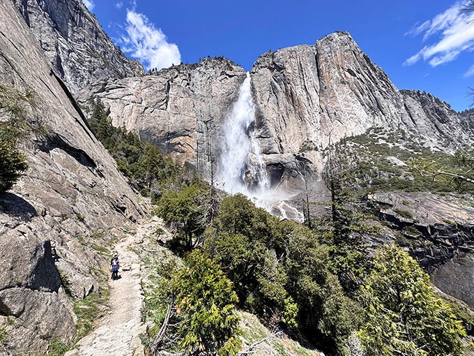The trail to Yosemite Falls: where every step brings you closer to understanding why John Muir never wanted to leave.