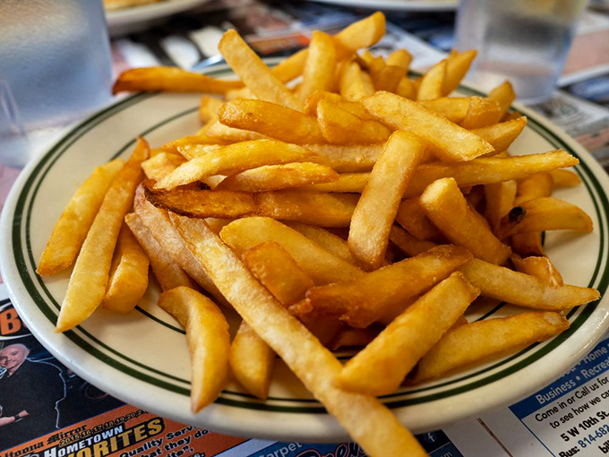 Golden, crispy french fries that make you question why they're relegated to lunch status. These could easily be breakfast's best supporting actor.