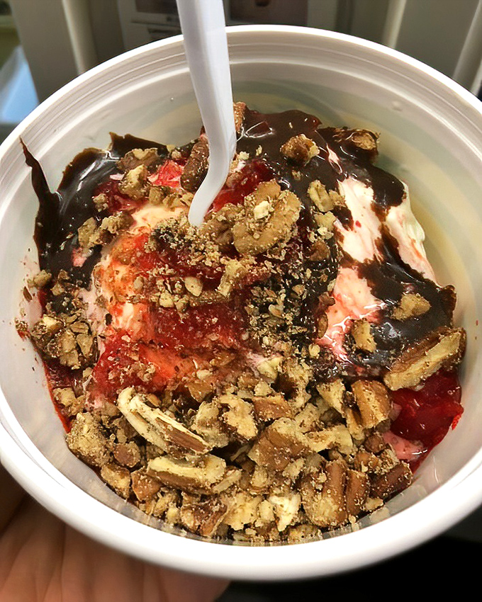 The Cardinal Sin concrete&mdash;where tart cherries meet hot fudge and chocolate chips. Like St. Louis itself: unexpectedly perfect combinations creating something magical.