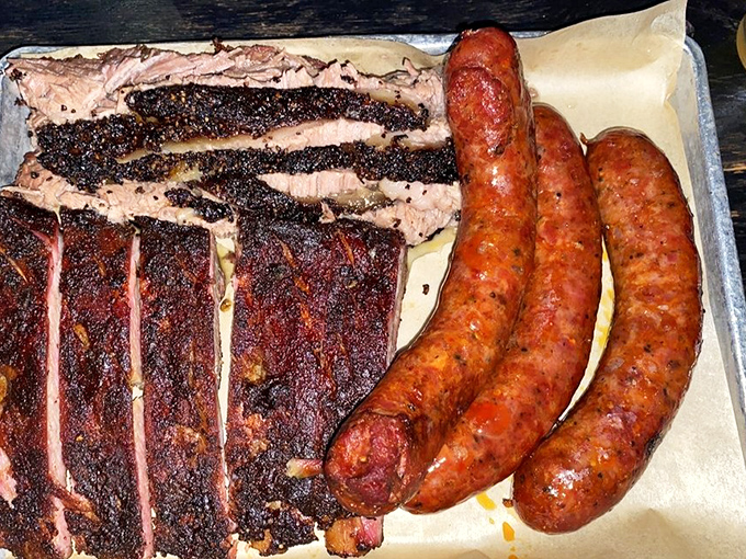 These hot links and brisket aren't just food; they're edible proof that patience and fire can transform the ordinary into the extraordinary.