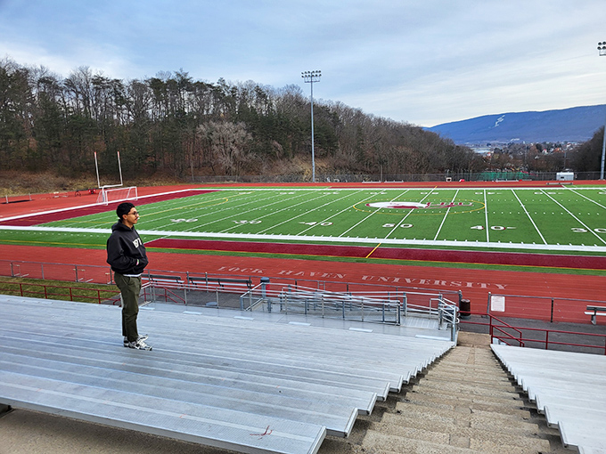 Lock Haven University's stadium offers community sporting events where small-town enthusiasm rivals big-league energy, often with ticket prices from a gentler era.