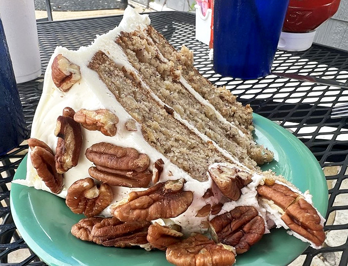 This isn't just cake&mdash;it's an architectural masterpiece of moist layers, cream cheese frosting, and pecans that would make your grandmother simultaneously proud and jealous. 